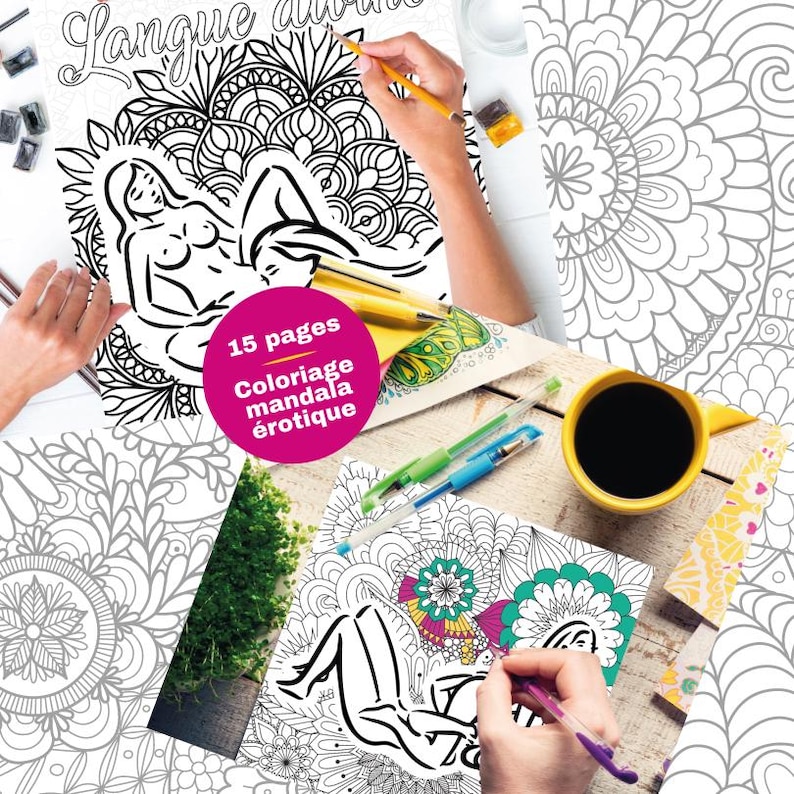 Mandalas of Pleasure - Lesbian Kama Sutra - Erotic Coloring Book for ...