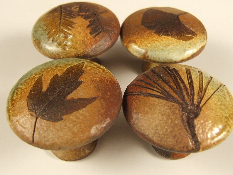 4 Leaf Ceramic Cabinet Knobs or Drawer Pulls in Change of | Etsy