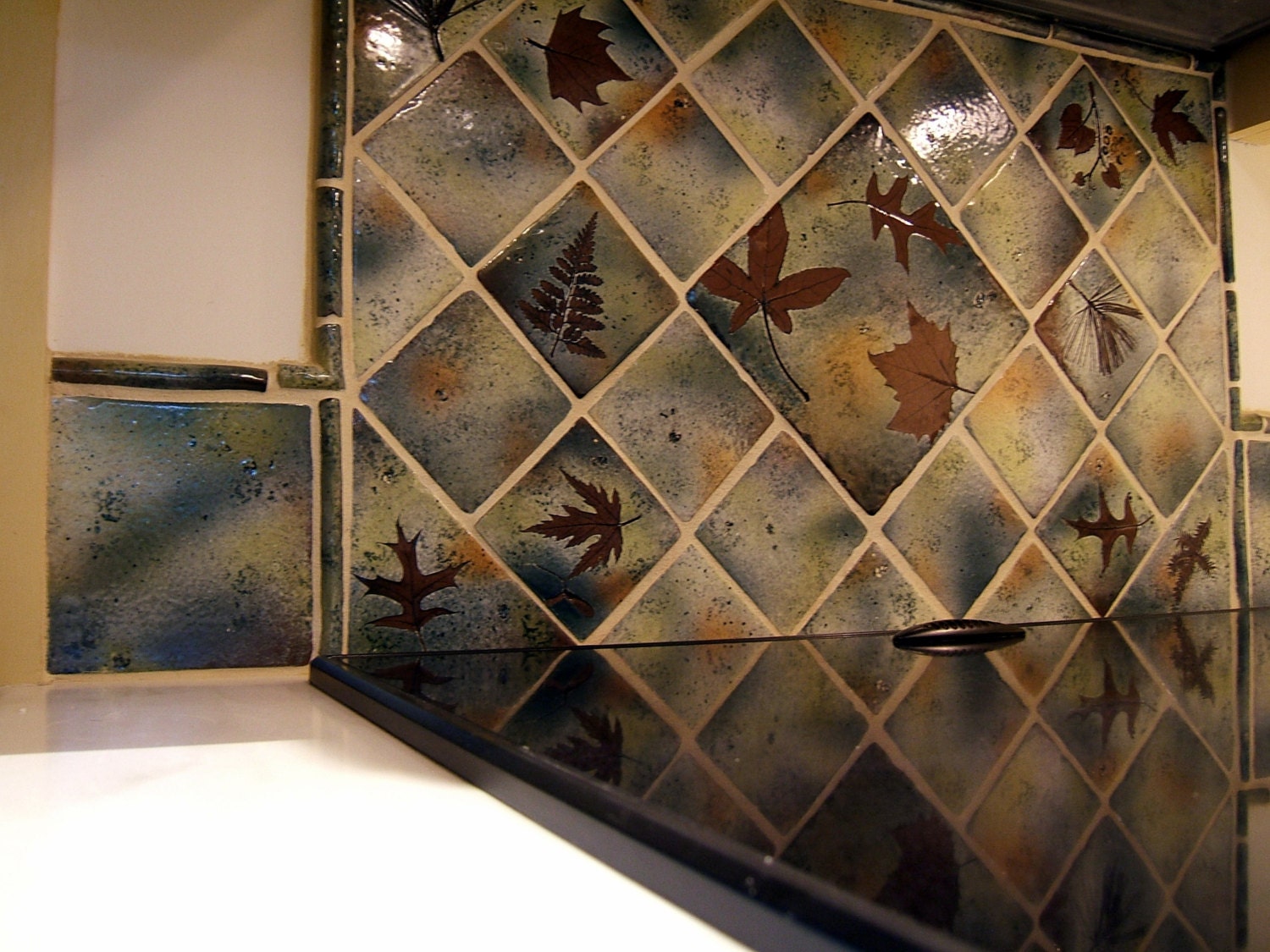 Backsplash Accent Ceramic Tile Kitchen Bath Tree Leaves 1.75" - Etsy