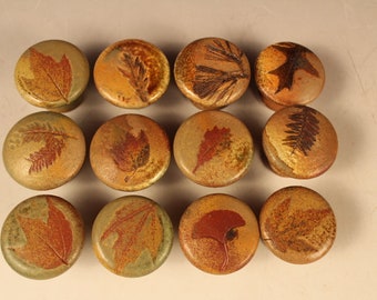 6 Leaf Ceramic Cabinet Knobs Handmade | Etsy