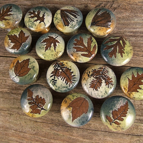 4 Leaf Ceramic Cabinet Knobs or Drawer Pulls Cabinet Hardware - Etsy