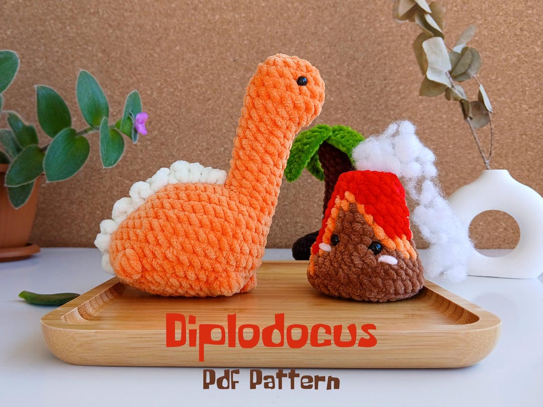 Diplodocus Plushie Pattern , Dinosaurs for Kids , Diplodocus Toy ...