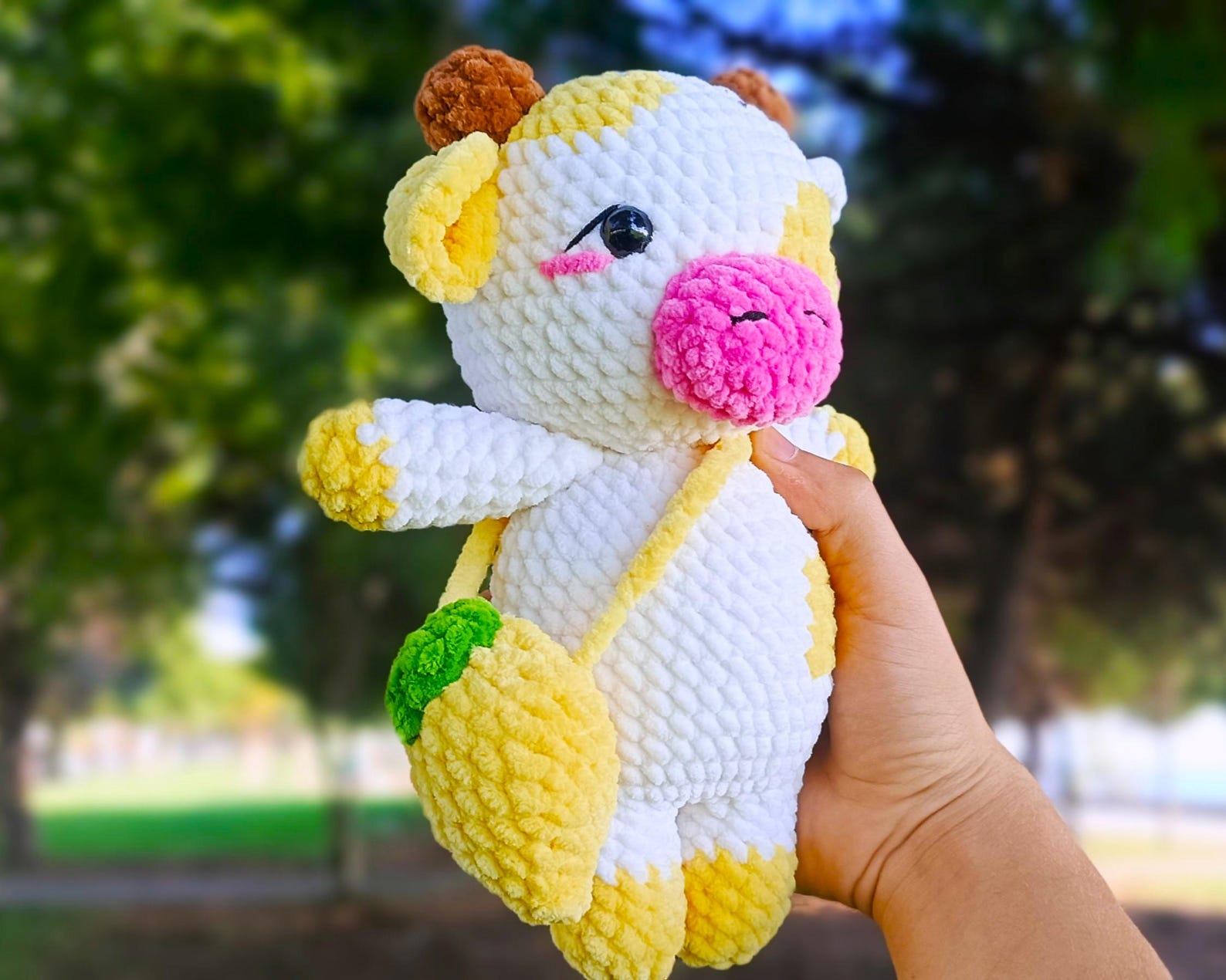 Cow With Lemon Bag Crochet Pattern , Lemon Cow Crochet Plushie ...