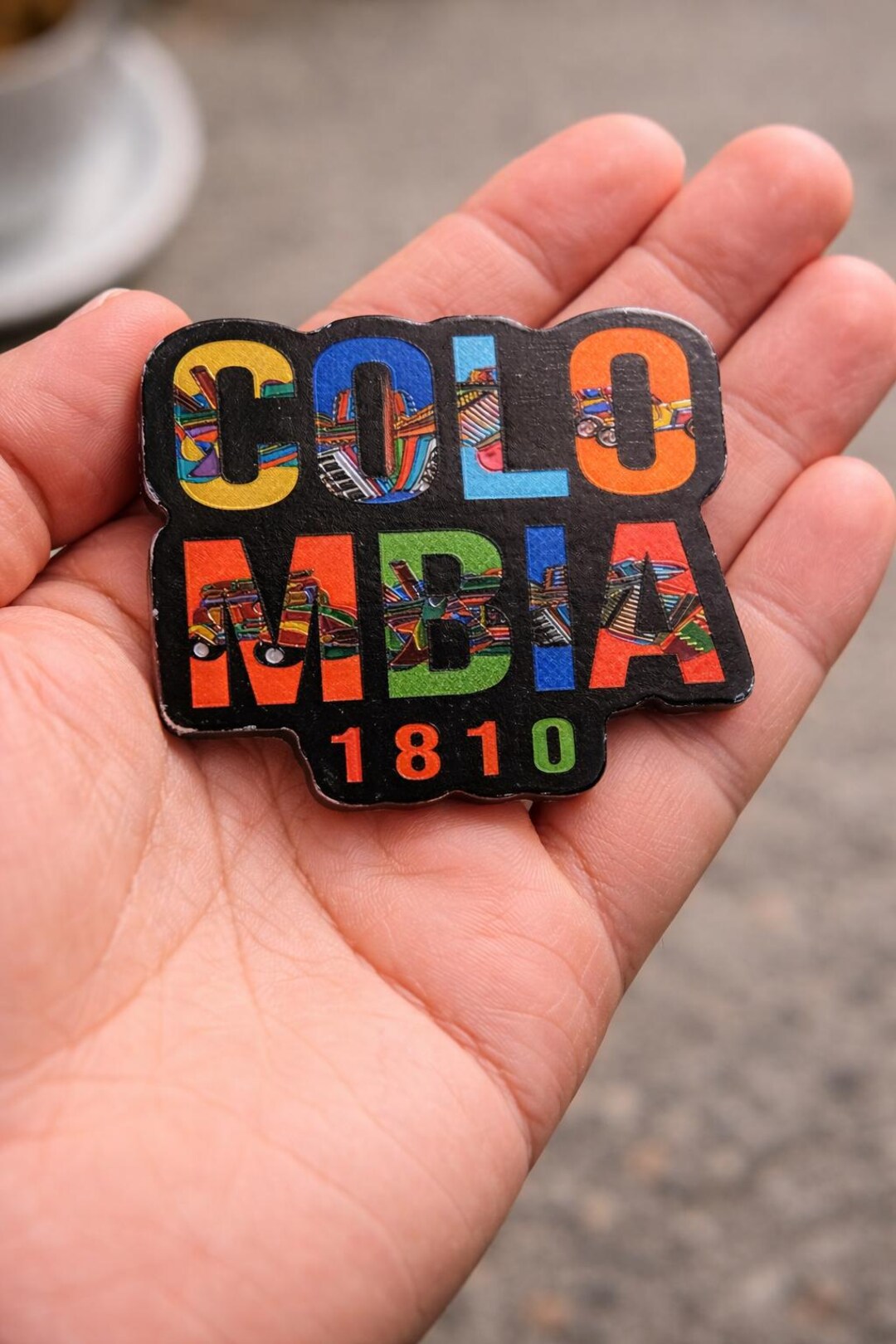 Colombia Reflective Magnet – Shiny Adhesive Fridge Magnet With ...