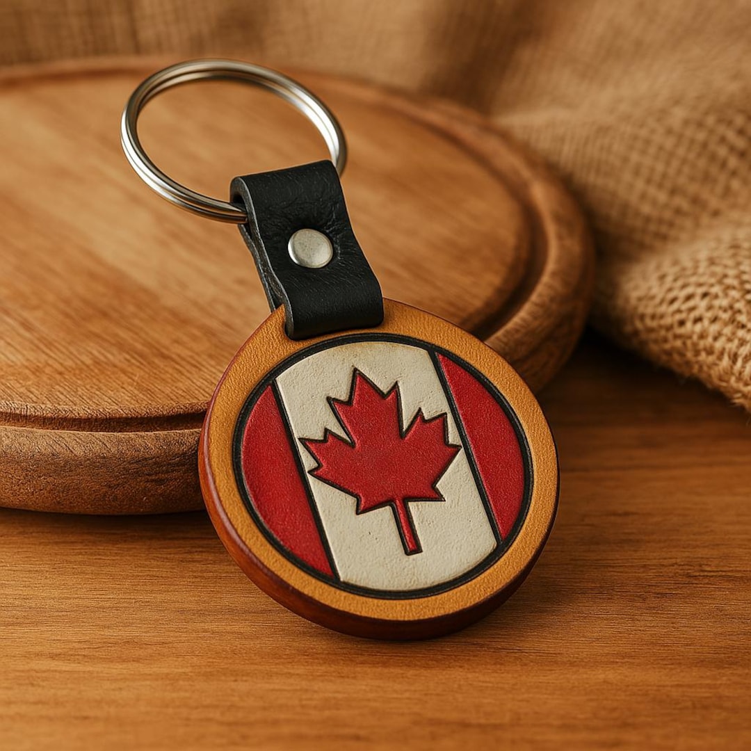Handmade Leather “oh Canada” Keychain – Proudly Canadian - Etsy