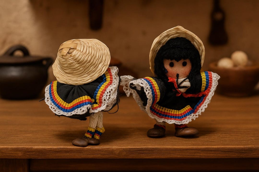 Handmade Colombian Campesina Doll Magnet | Mini Folk Art Fridge Decor ...