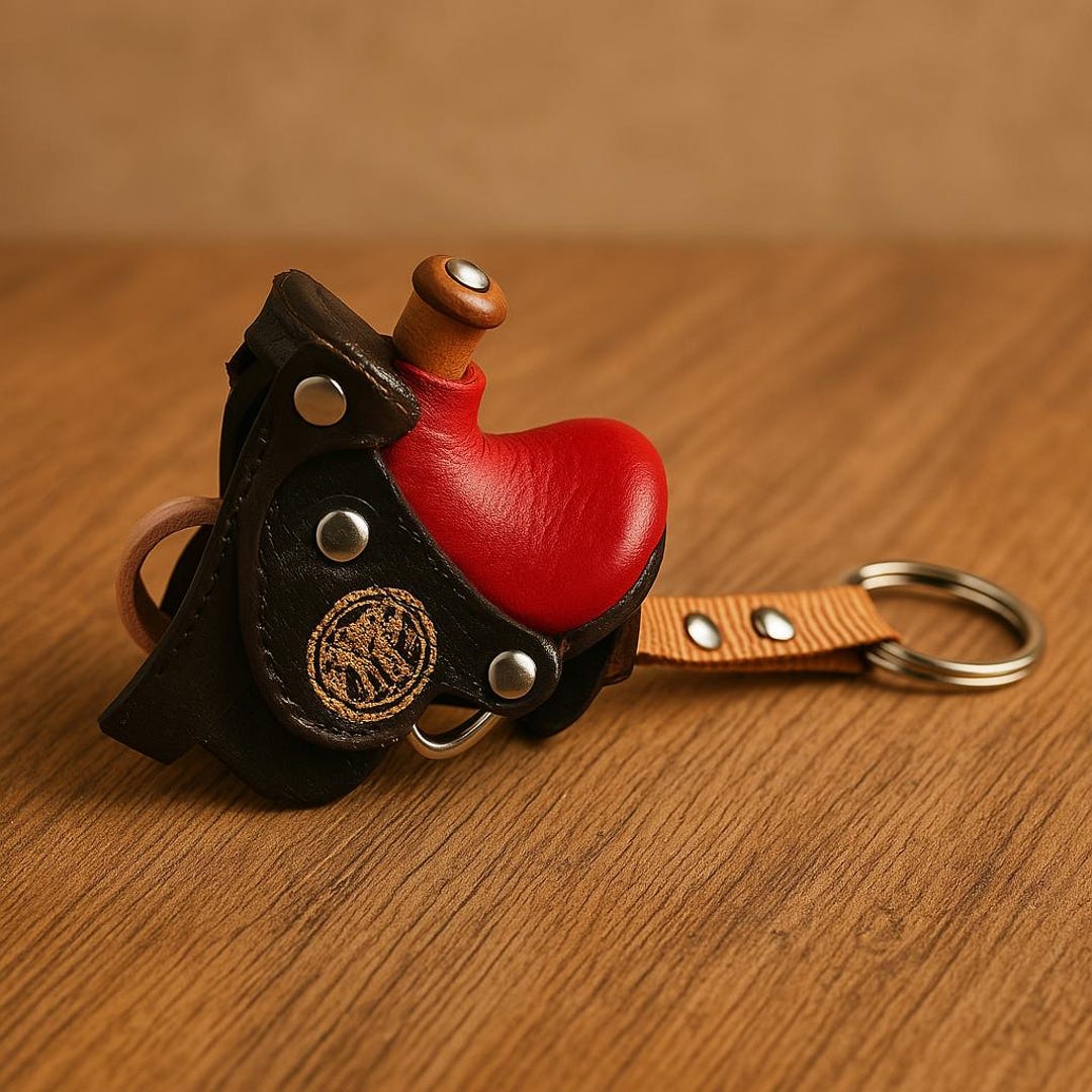 Handmade Leather Saddle Chair Keychain – Equestrian Gift, Personalized ...