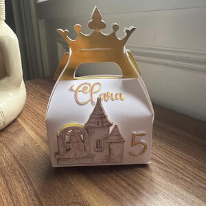 Personalized Princess Party Favor Box – Custom Name & Age for Birthday ...