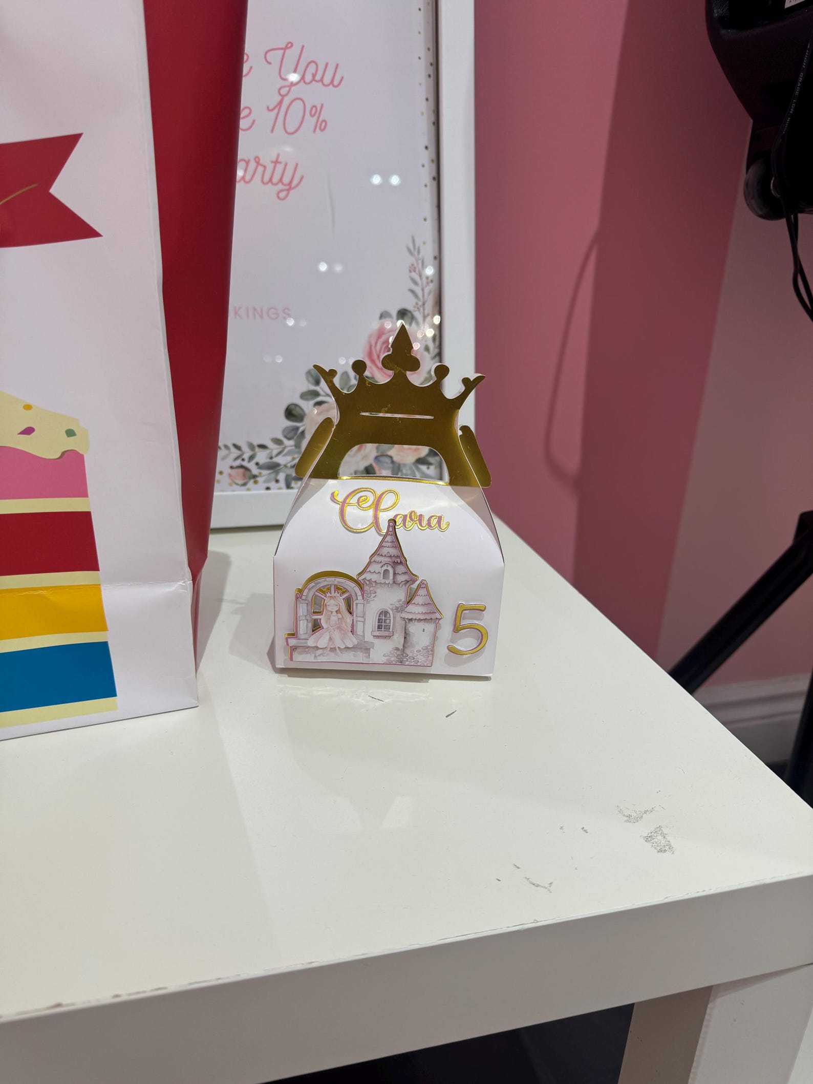 Personalized Princess Party Favor Box – Custom Name & Age for Birthday ...