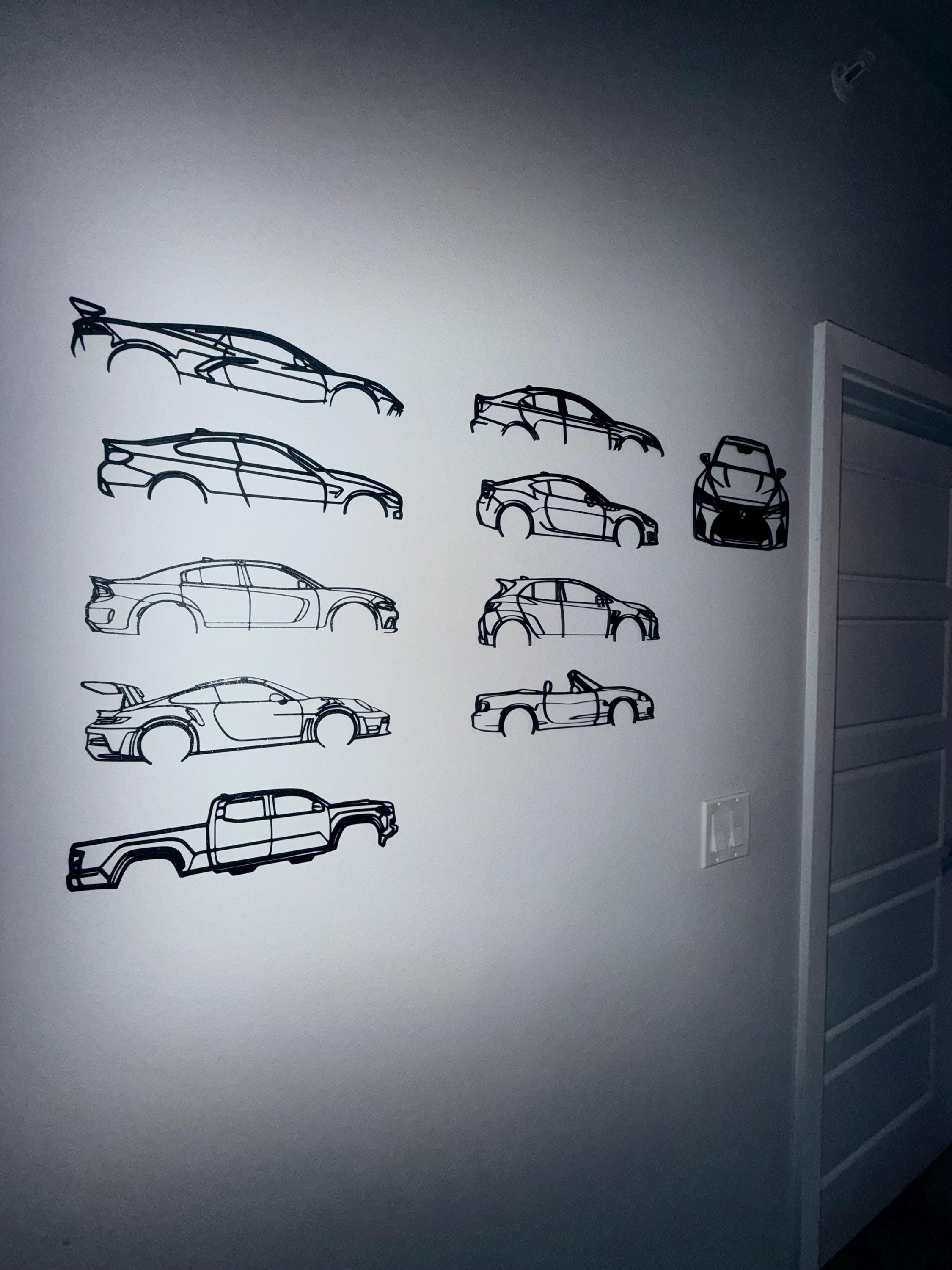 Lexus IS350/IS500 Silhouette Wall Art , Lexus Wall Art , Lexus Is350 F ...