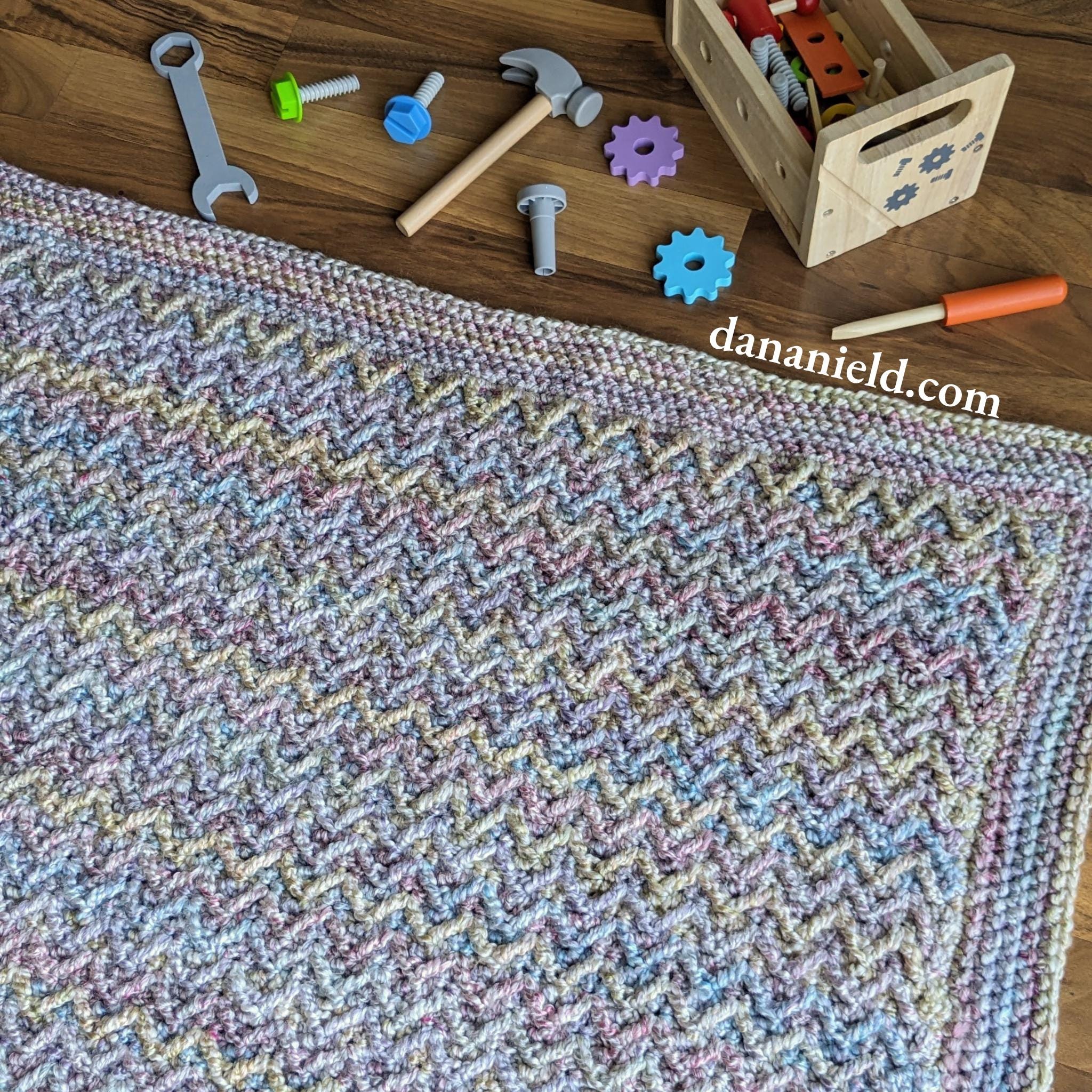 Homespun Arrow Stitch Crochet Baby Blanket Pattern | DIGITAL PDF ...