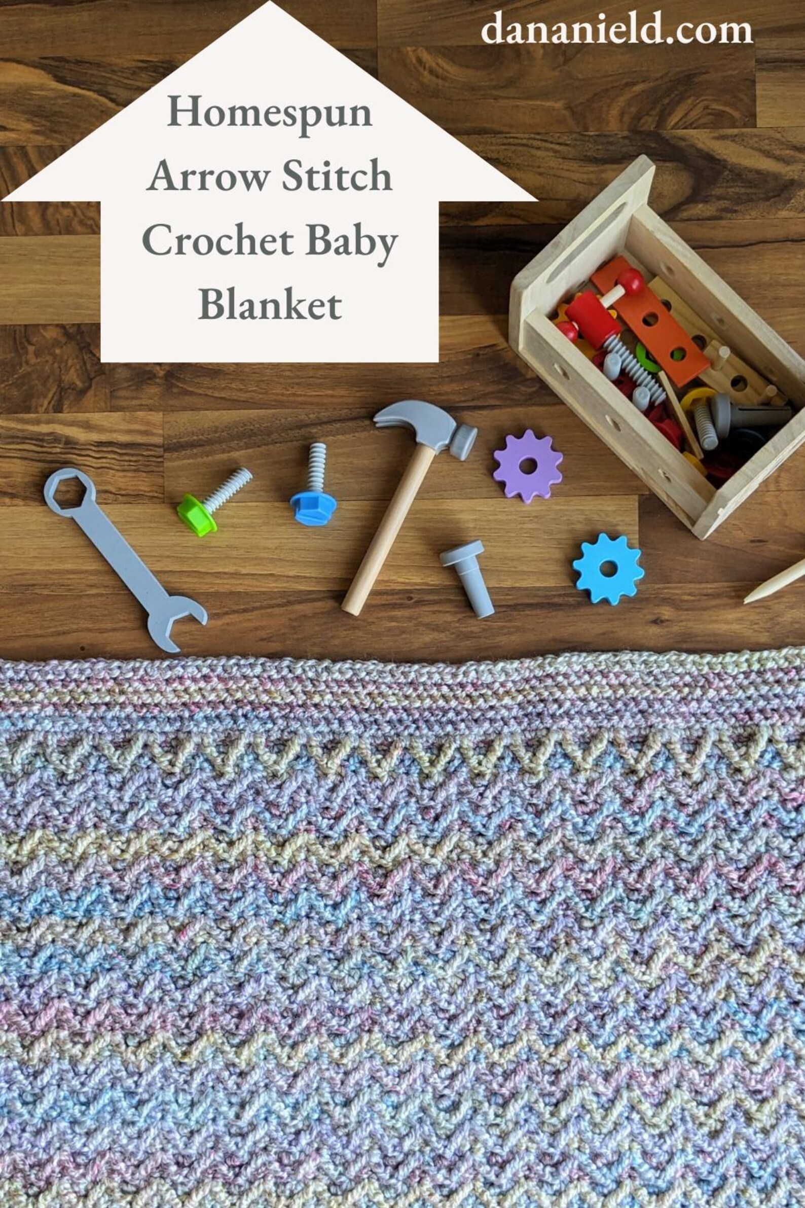 Homespun Arrow Stitch Crochet Baby Blanket Pattern | DIGITAL PDF ...