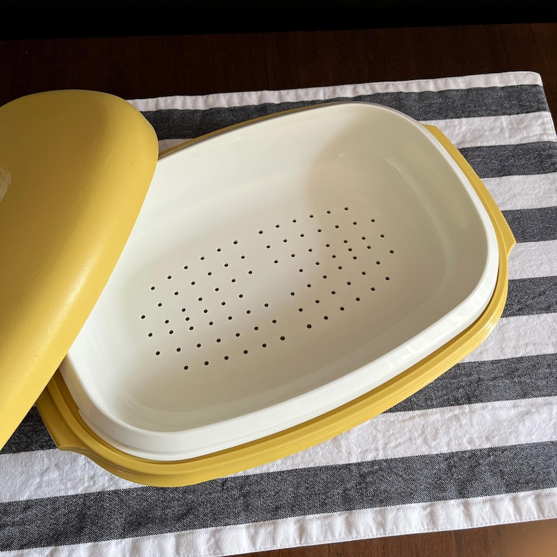 Tupperware Steamer - Harvest Gold Plastic Cookware, Vintage 1970s ...