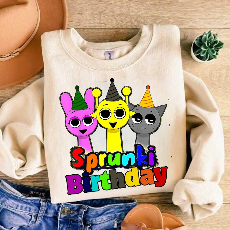 Sprunki Birthday for Kids PNG Digital Design 'it's My Birthday' for ...