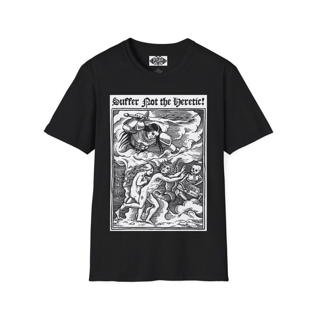 Suffer Not the Heretic USA, Worldwide T-shirt - Etsy