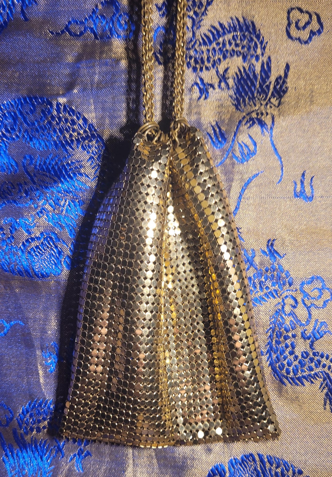 Vintage Gold Tone Mesh Coin Bag - Etsy