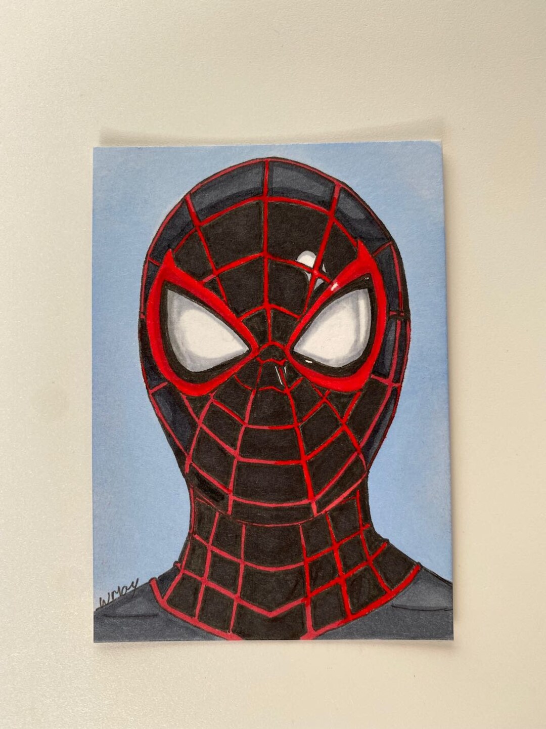 Original Sketch Card Spider Man - Etsy
