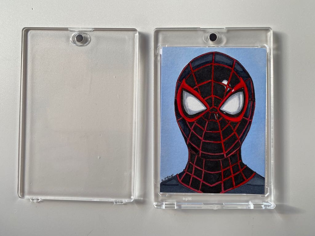 Original Sketch Card Spider Man - Etsy