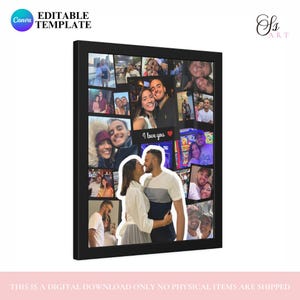 Personalized Couple Photo Collage Template Editable Canva Design ...