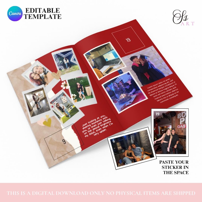 Editable Panini Photo Album Template: Anniversary Keepsake (canva ...