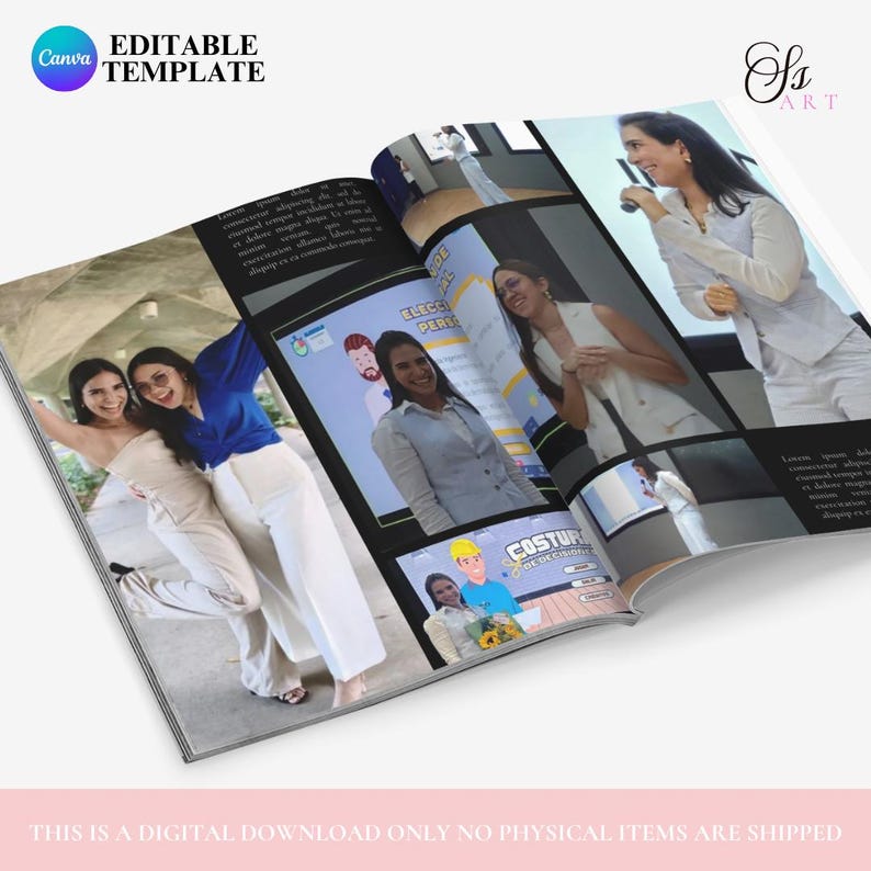 Editable Graduation Photo Album Template Canva Design With Vision Board ...