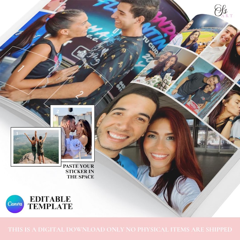 Editable Panini Photo Album Template: Anniversary Keepsake (canva ...