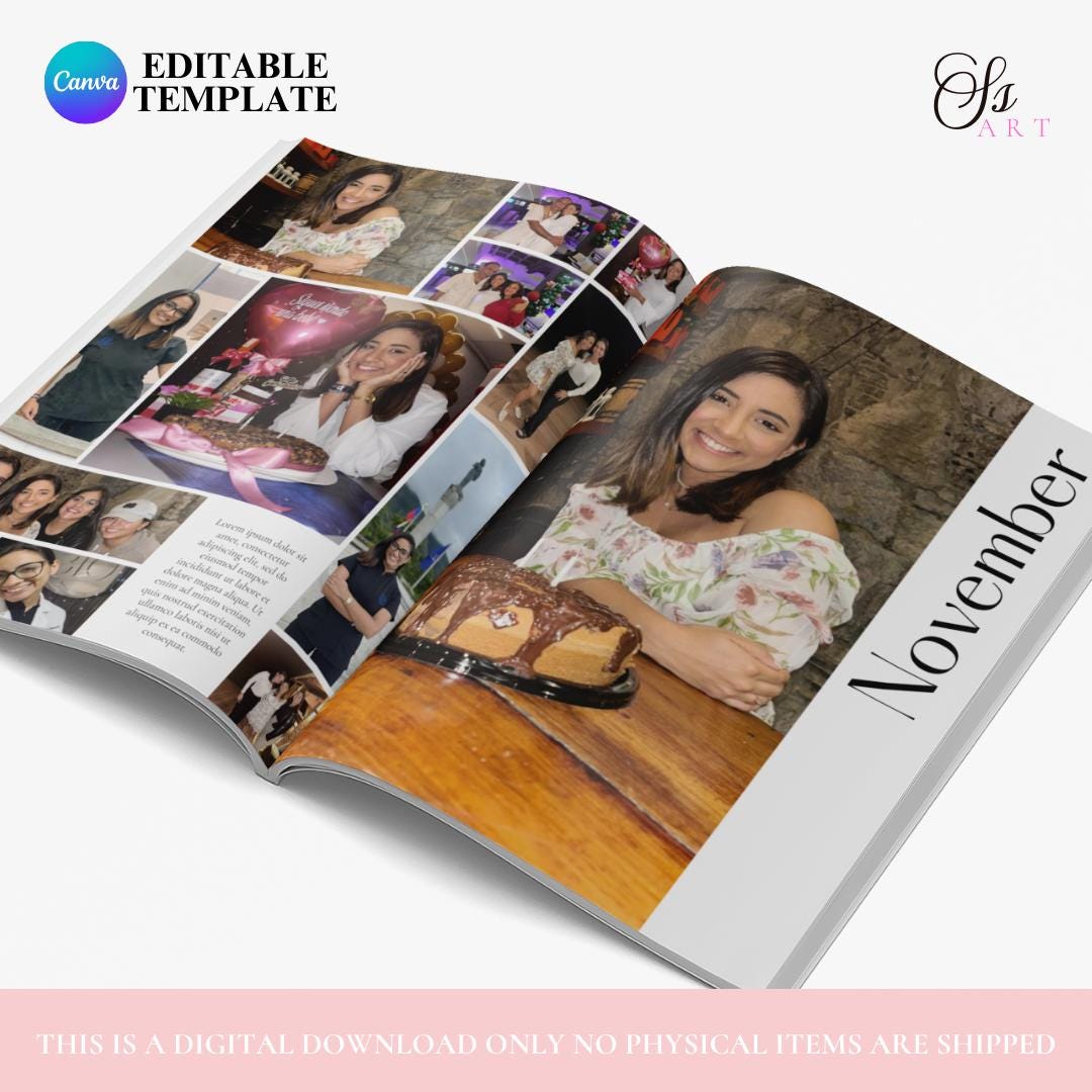 2024 Recap Photo Album Template Editable Canva Design for Vision Boards ...