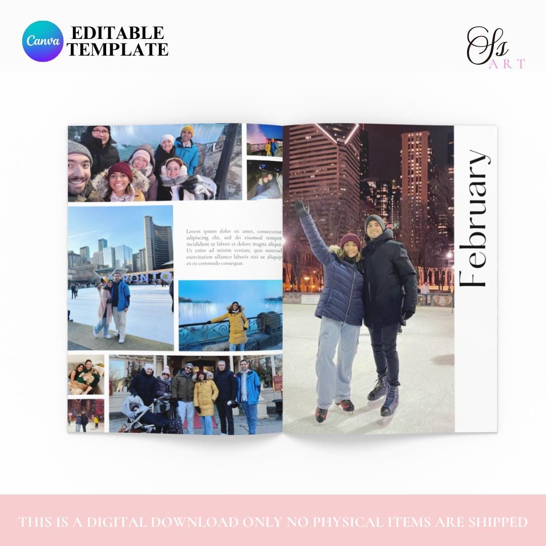 2024 Recap Photo Album Canva Template: Vision Board (digital Download ...