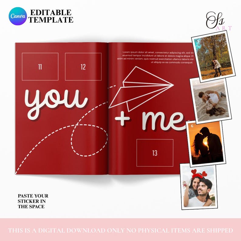 Editable Panini Photo Album Template: Anniversary Keepsake (canva ...