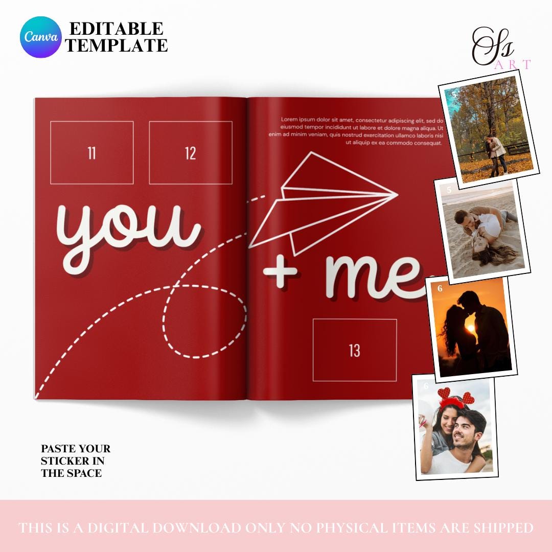 Editable Panini Photo Album Template: Anniversary Keepsake (canva Design) - Etsy