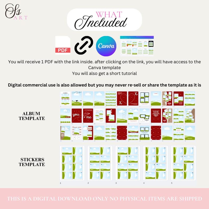 Editable Panini Photo Album Template: Anniversary Keepsake (canva ...