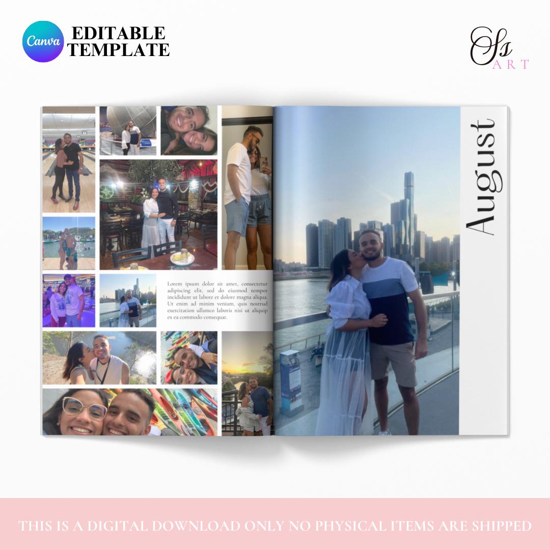 2024 Recap Photo Album Template Editable Canva Design for Vision Boards ...