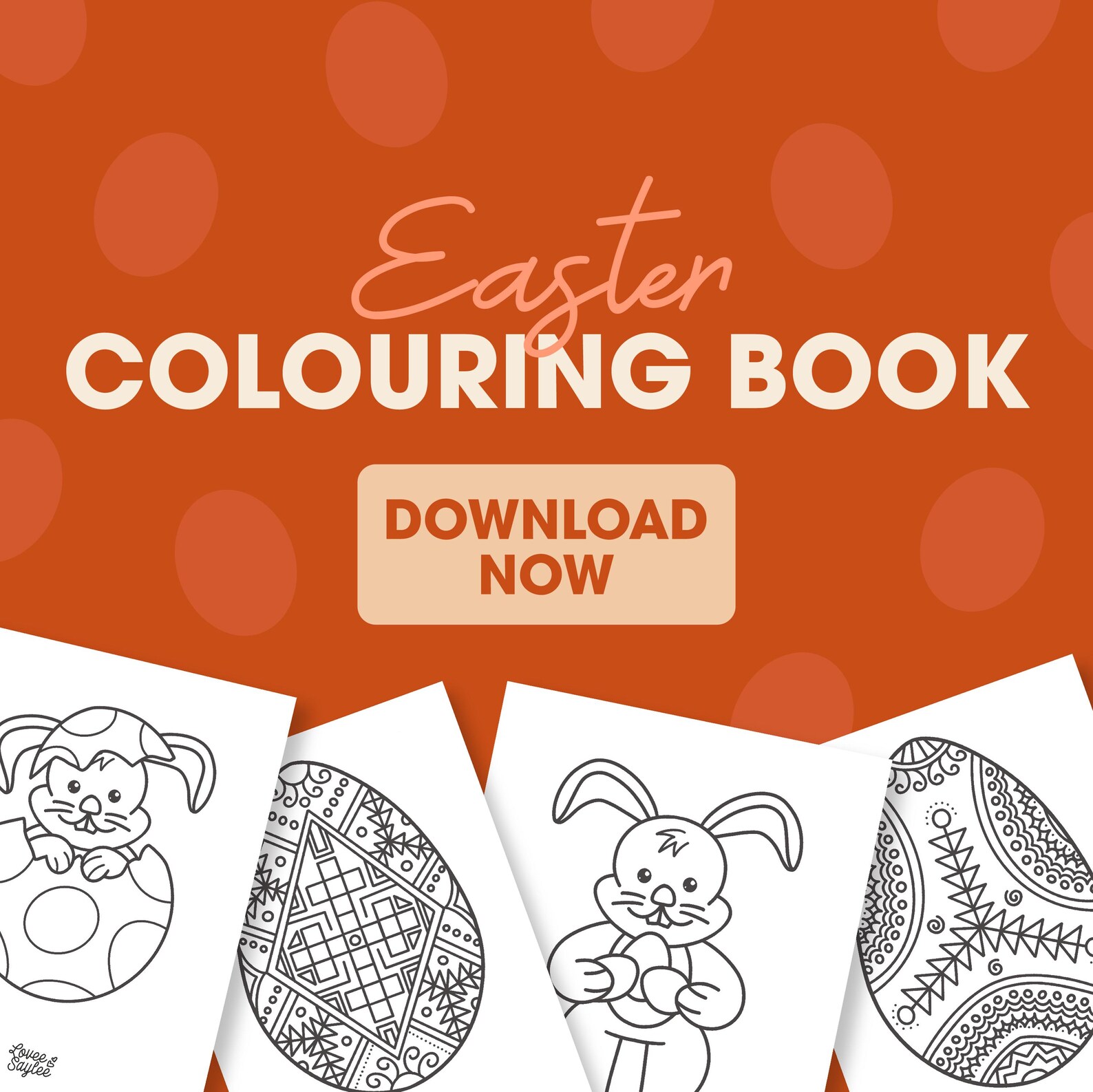 Easy Easter Coloring Pages for Children | Preschoolers | Toddlers Kids ...