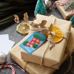 3 Customisable Merry Christmas Printable Gift Tag SVG, Editable ...