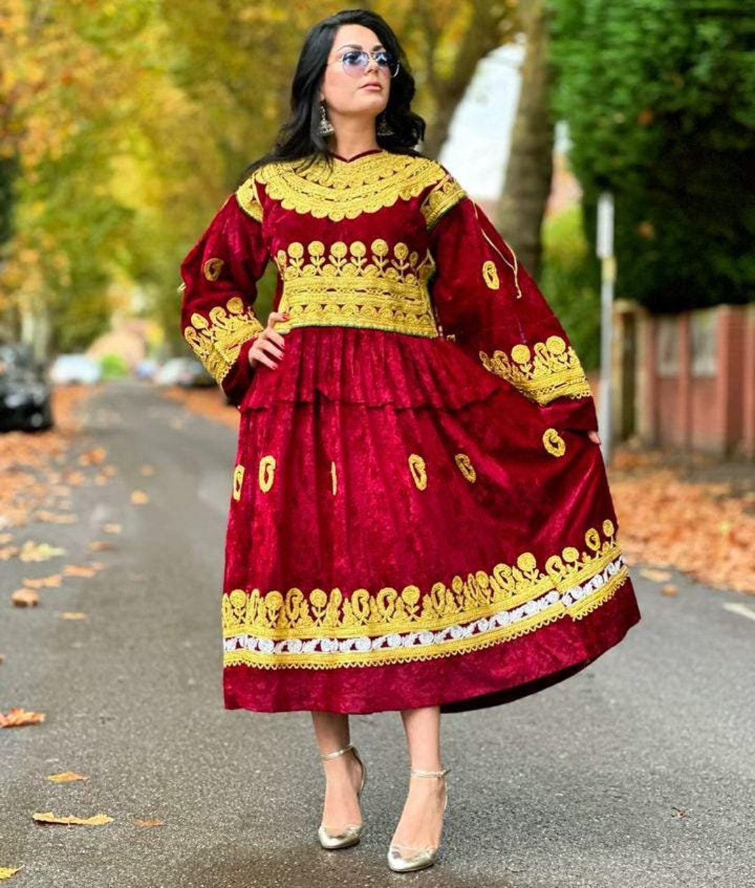 Afghan Charma Embroidery Kuchi Dress – Traditional Afghan Attire ...