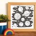 Solar System Space Linocut Print - Etsy