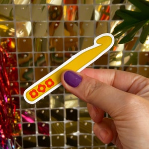 Vinyl Sticker Set 5x Crochet Granny Square Life and Hooks, Laptop ...