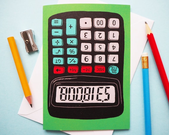 Funny Calculator Boobies Card Anniversary Card Valentines | Etsy