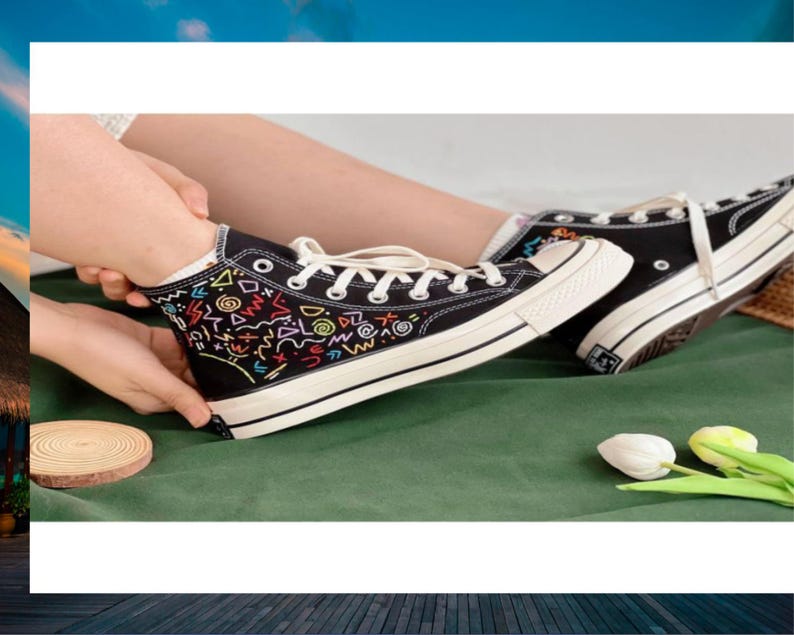 Custom Converse Math Formula Embroidery Pattern, Embroidered Logo Color ...