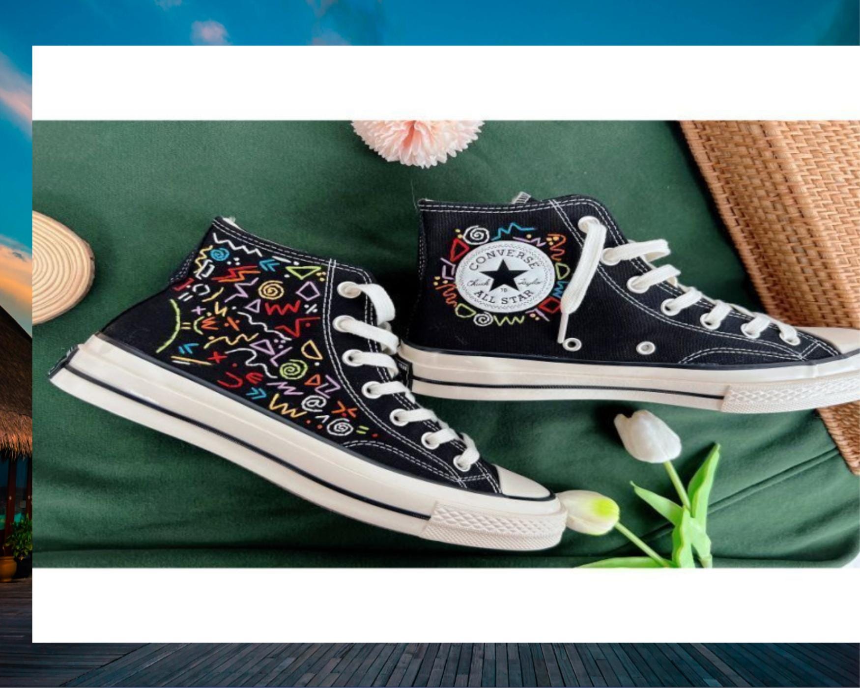 Custom Converse Math Formula Embroidery Pattern, Embroidered Logo Color ...