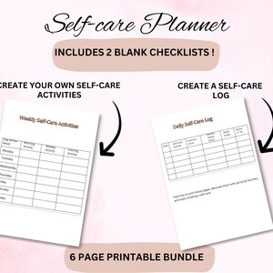 Self-care Printable Planner, Downloadable Wellness Habit Tracker ...