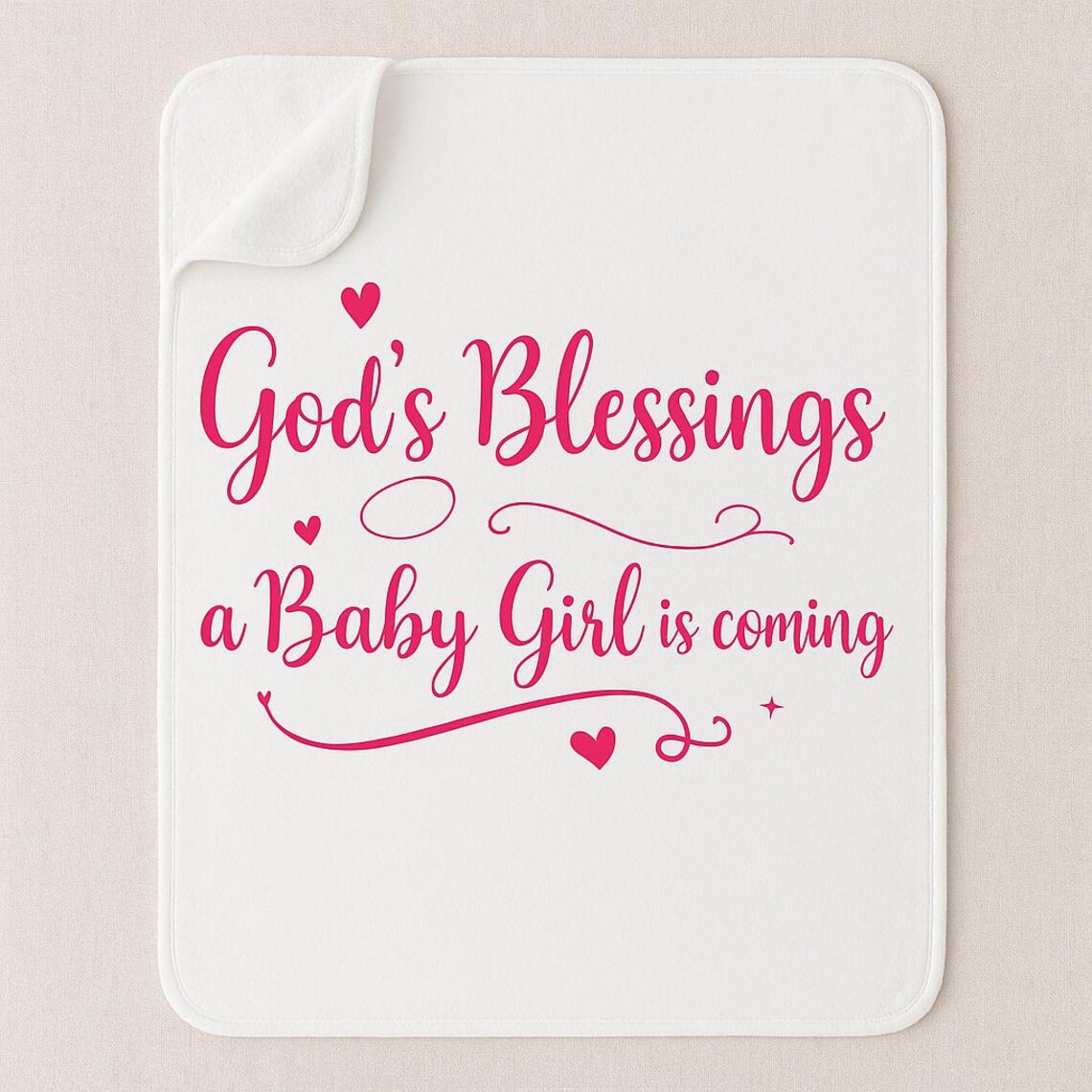 God's Blessings Baby Girl Print: Christian Nursery Decor (digital ...