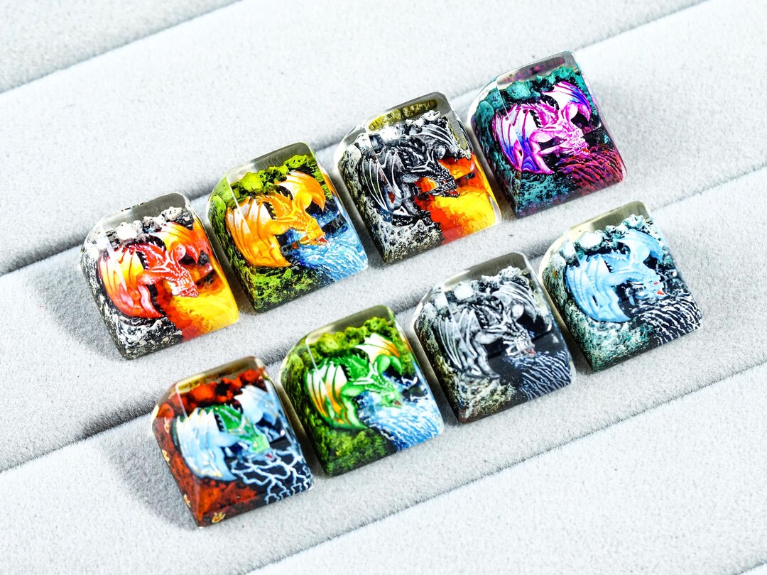 Dragon Artisan Keycap Combo SA Profile Resin Keycap for Cherry MX ...
