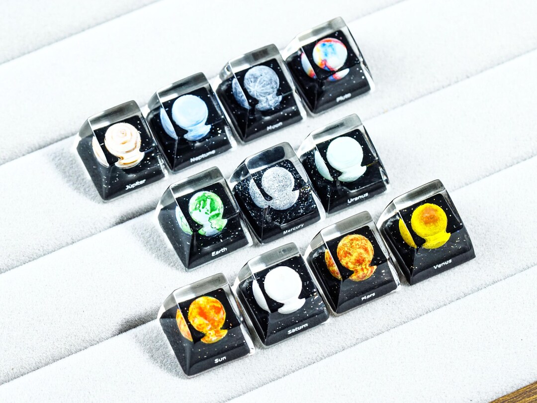 Solar System Keycap Set, Custom Handmade Planet Keycaps for MX Cherry ...