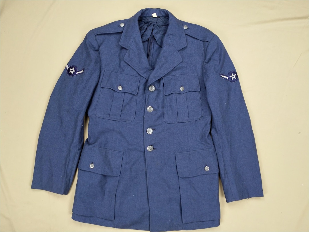 Vintage 70s Dress Blue USAF Air Force Wool Uniform Jacket. - Etsy UK