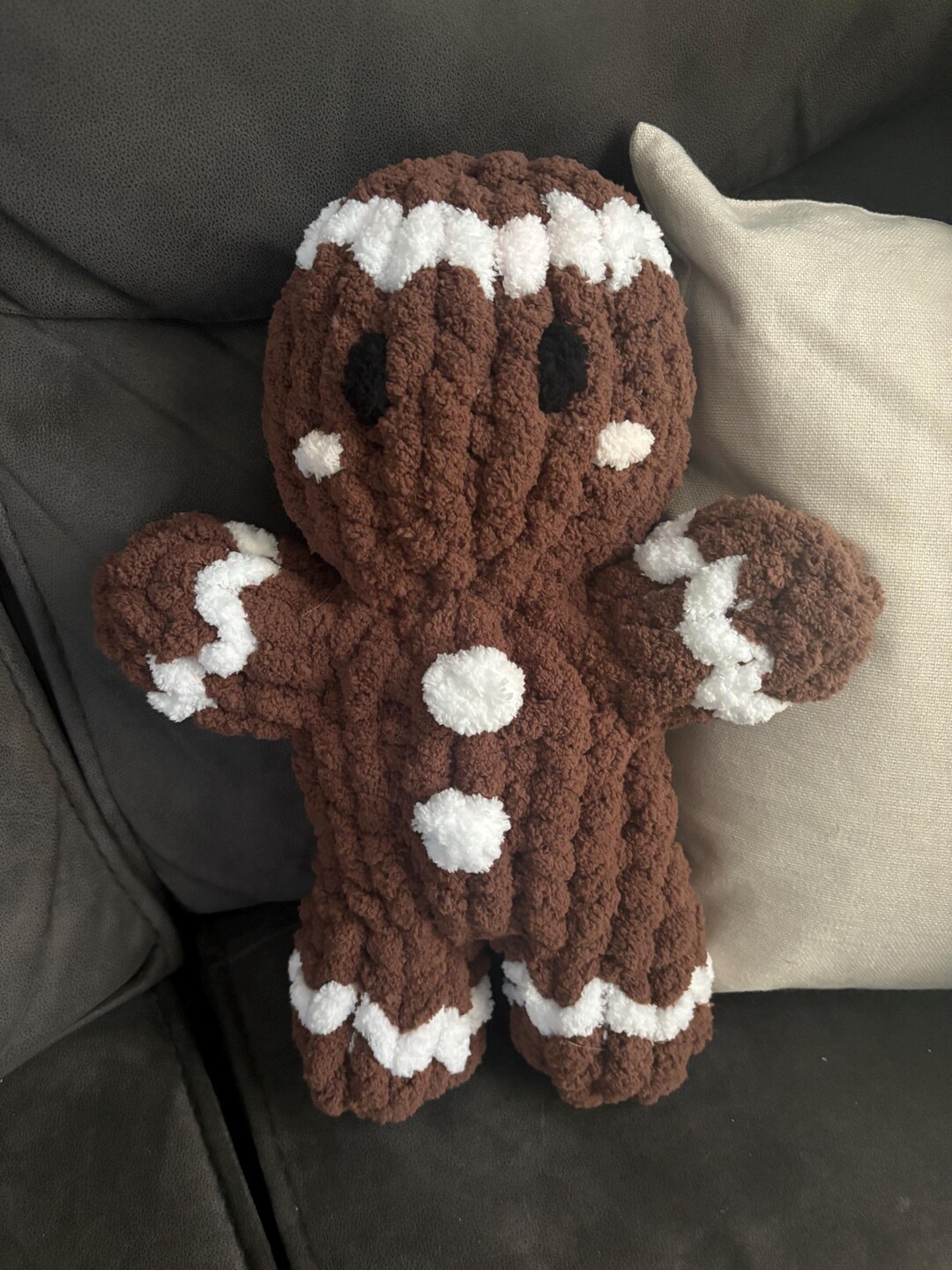 Gingerbread Plushie Video Tutorial and Pattern | Learn How to Finger ...