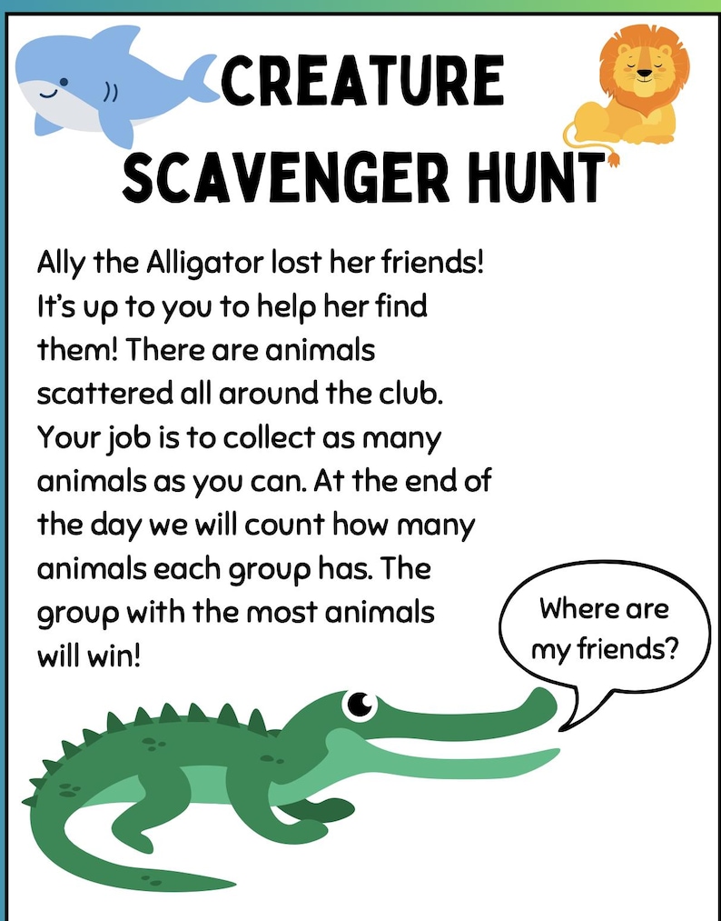 Printable Scavenger Hunt - Etsy