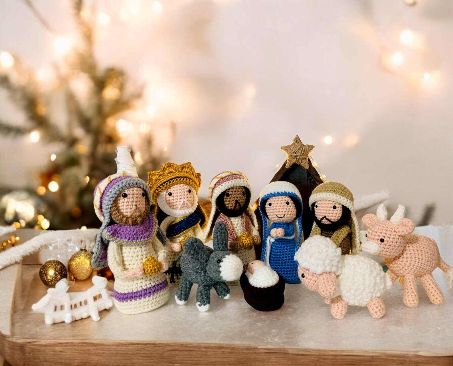 Crochet Christmas Nativity Set - Etsy
