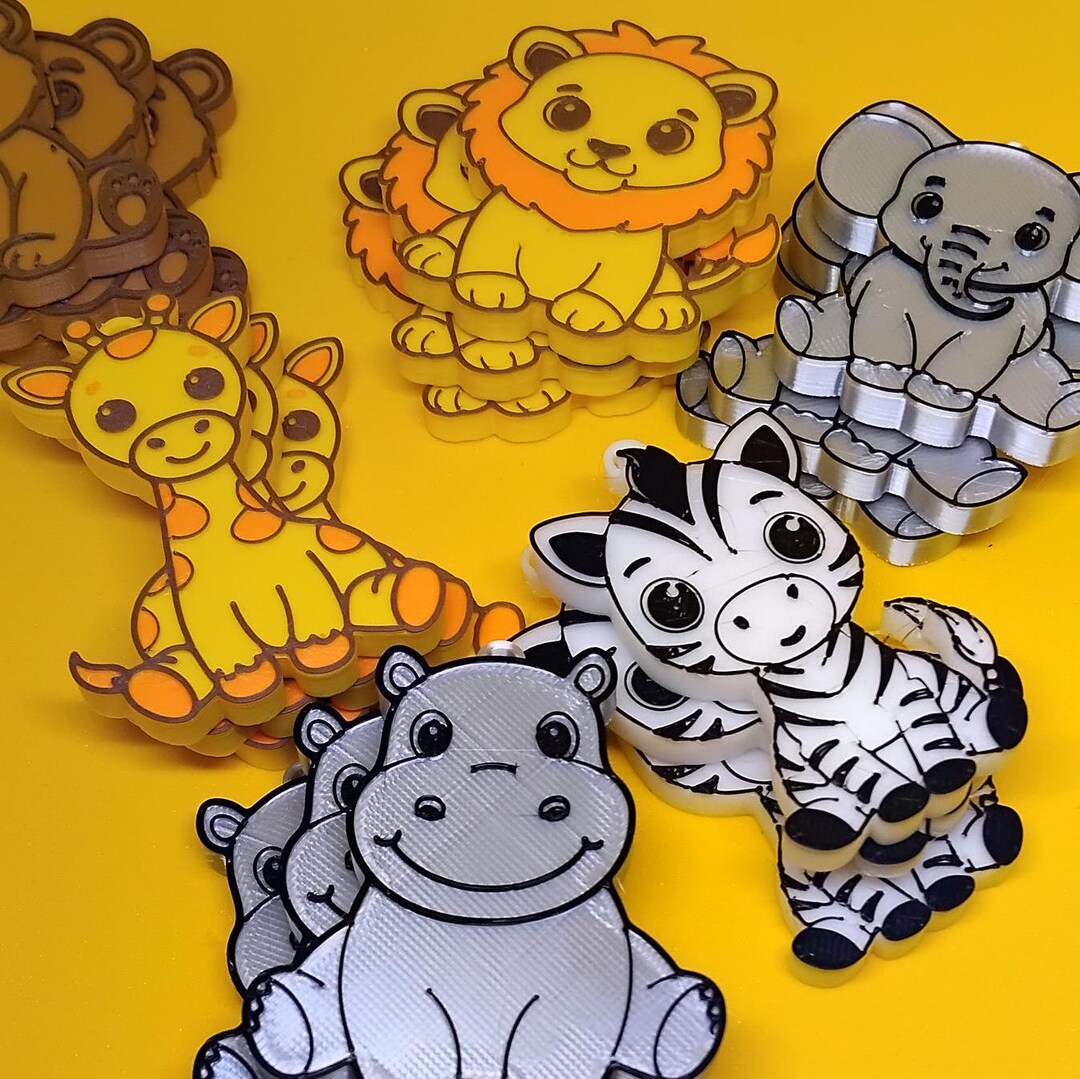 Personalized 3D Printed Animals Keychains - Etsy