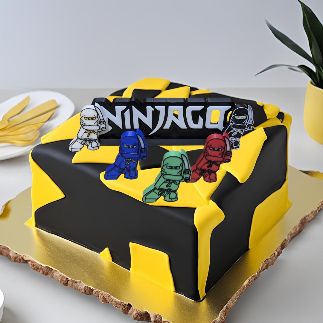 Custom 3D Printed Ninja-themed Cake Topper and 5 Ninja Figures - Etsy ...
